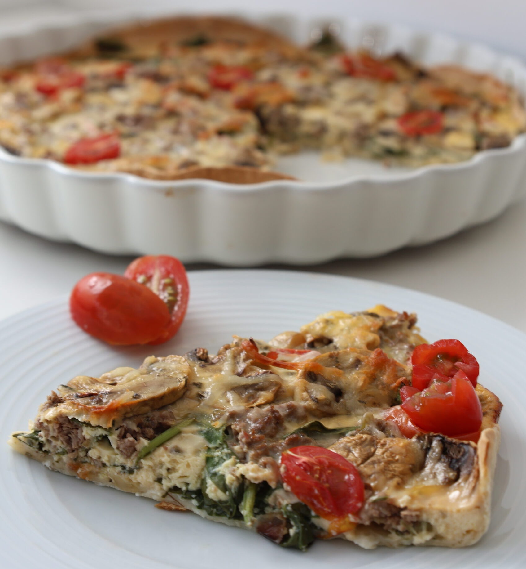 Quiche com base de wrap • PÕE-TE NA LINHA